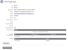 Displaying plugin types